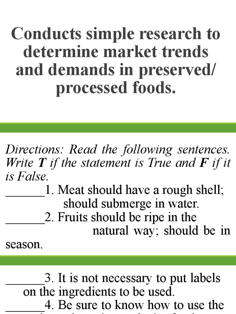 TLE-6-HE - Q2 - W7 - D2-3 Final | PDF | Survey Methodology | Foods