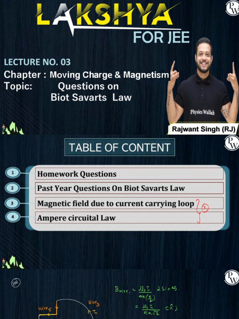 Moving Charge & Magnetism 03 - Classnotes | PDF