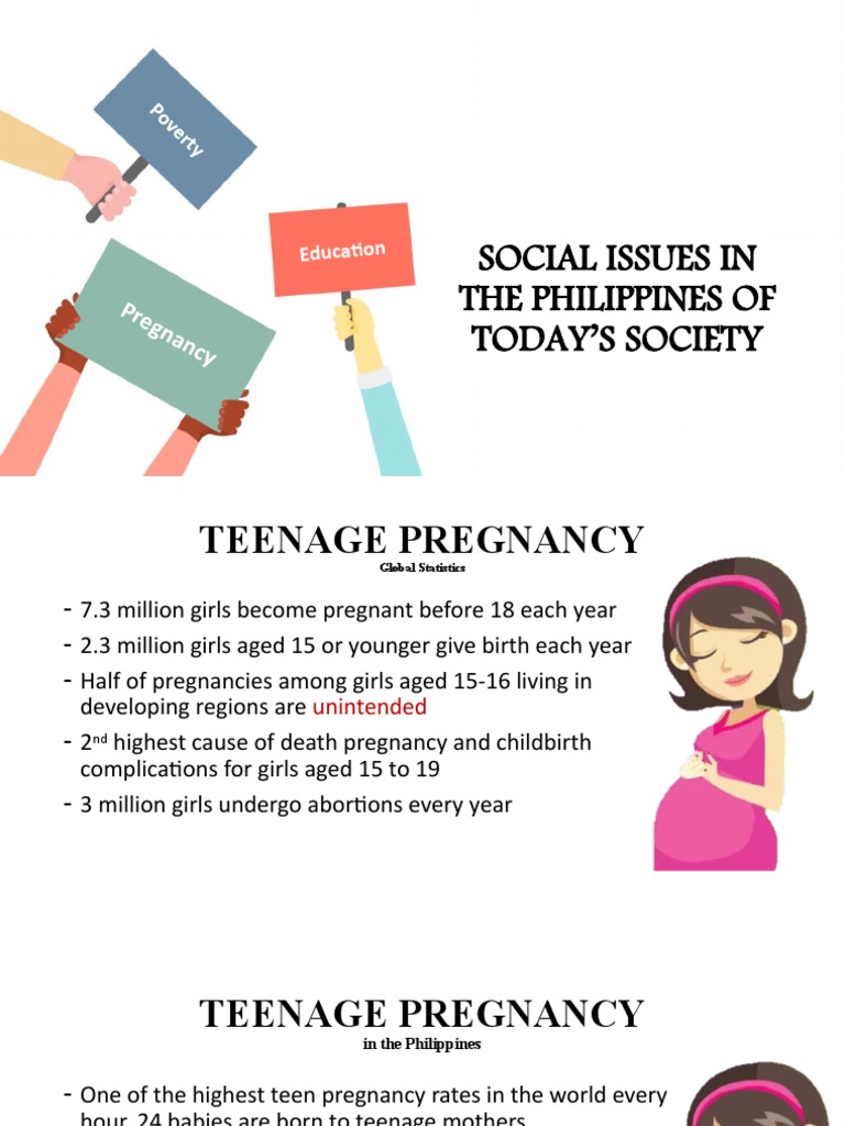 Social Issues in The Philippines of Todays Society | PDF | Teenage Pregnancy | Poverty