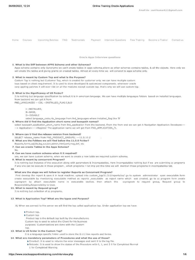 Oracle Interview Qns Pdf