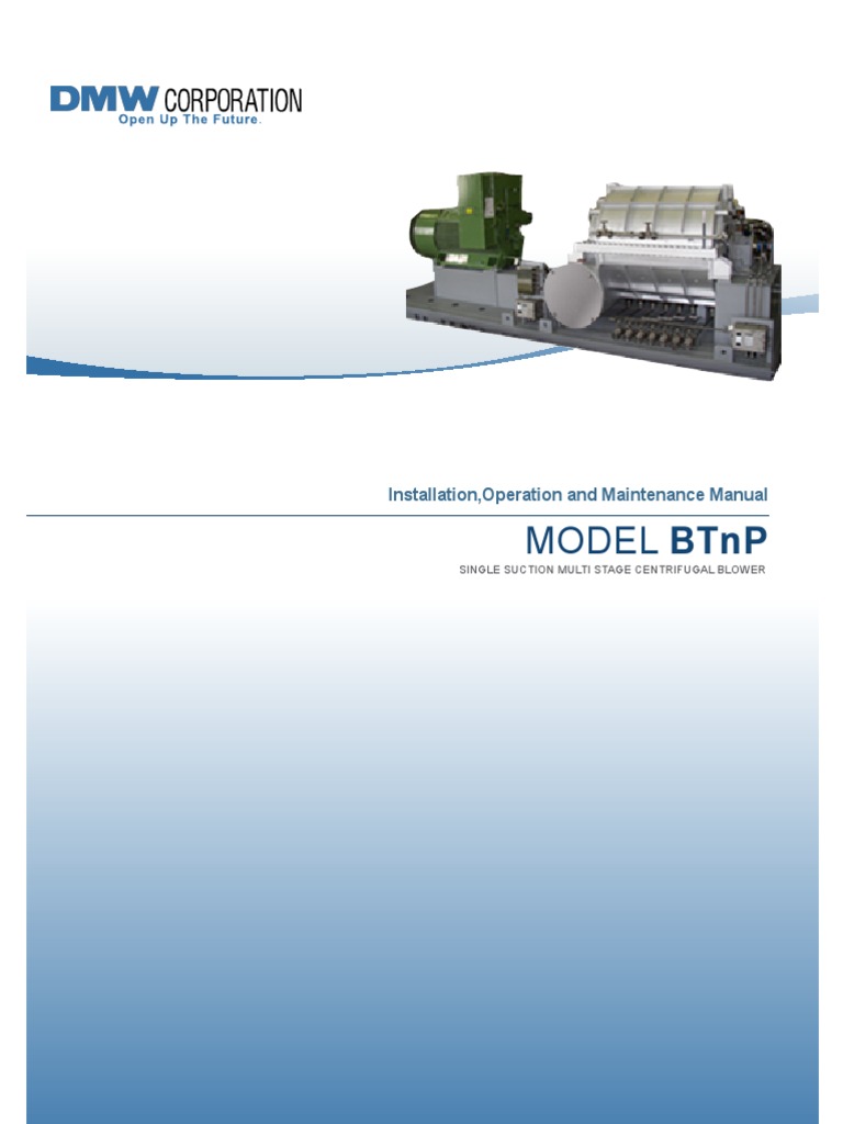 BTnP Blower Installation Manual | PDF | Bearing (Mechanical ...
