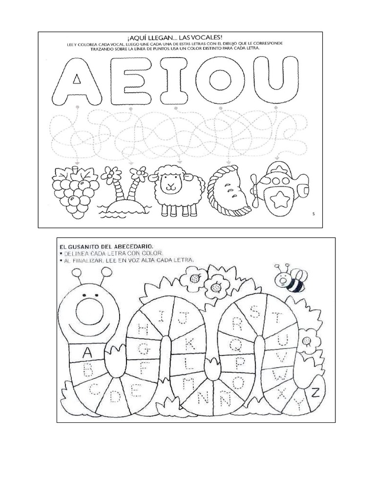 Unir Con Flecha Vocales | PDF