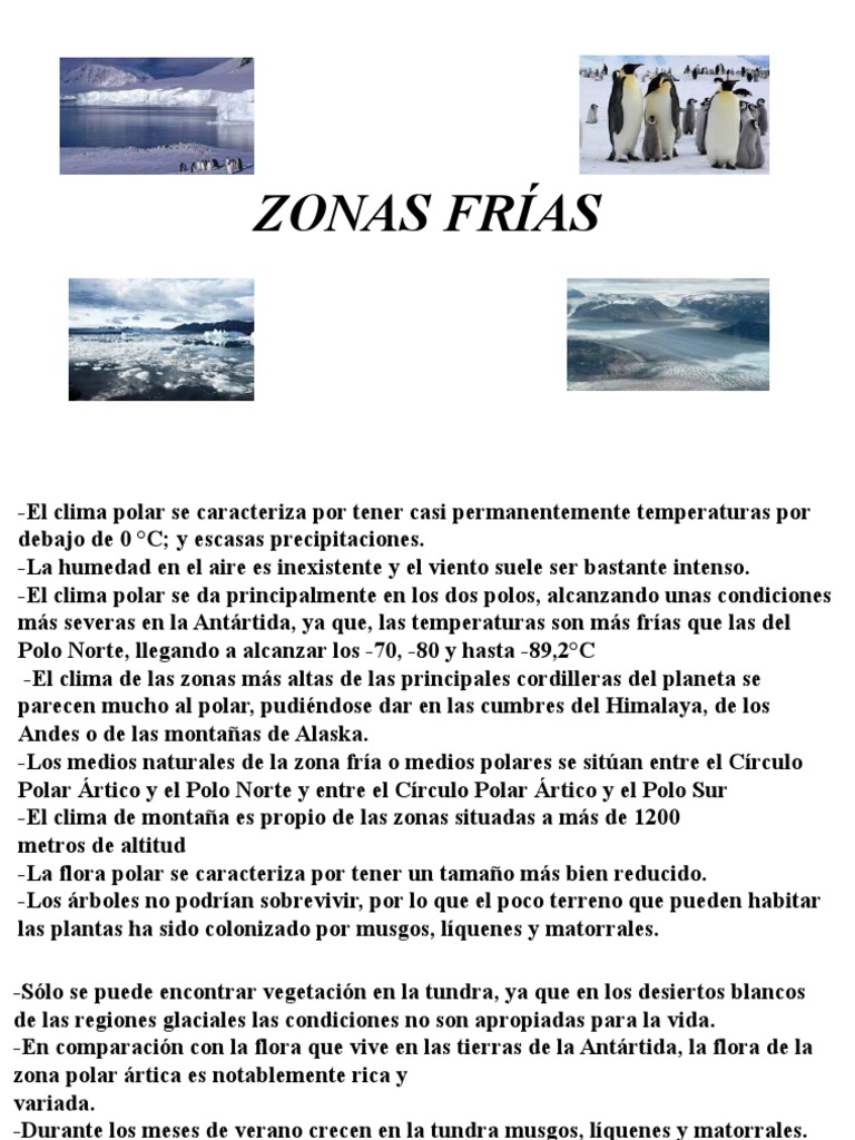 Zonas Frías | PDF | Ciencias de la Tierra | Geografía Física