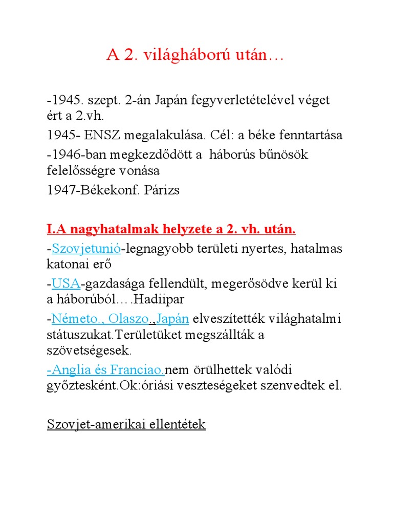 3 A 2. Világháború Után... | PDF