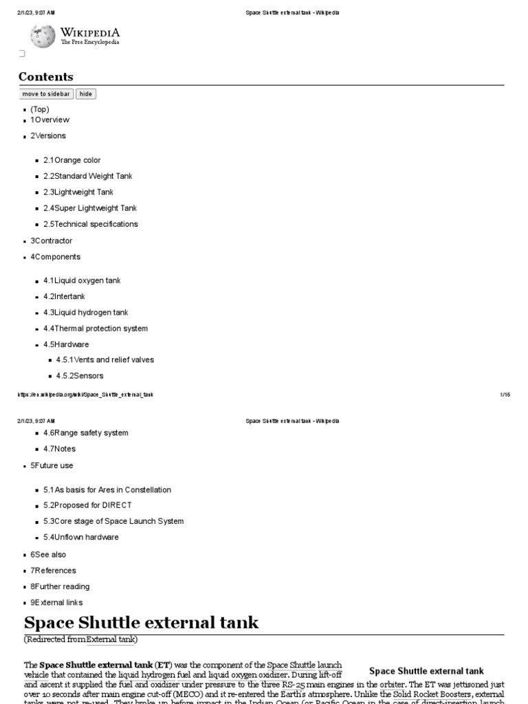 Space Shuttle External Tank | PDF | Space Shuttle External Tank | Space ...