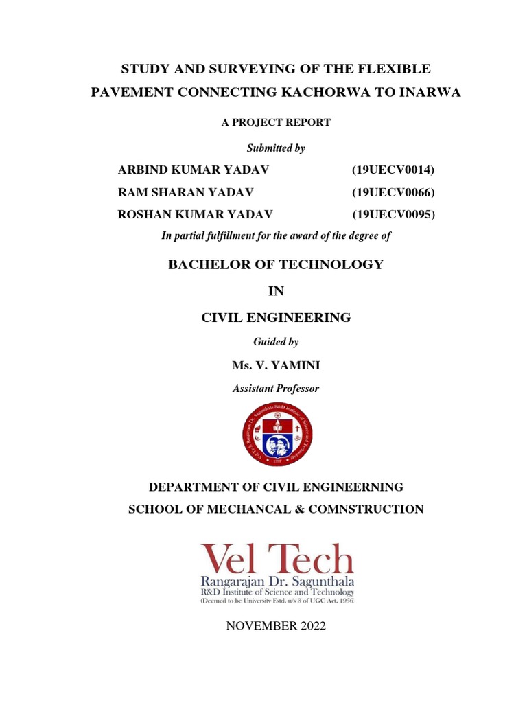 Flexible Pavement Project | PDF | Road Surface | Strength Of Materials