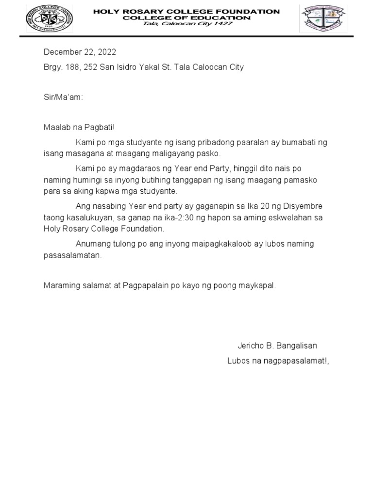 Solicitation Letter Echo | PDF