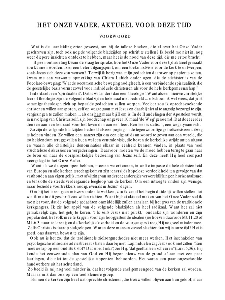 Onze Vader 1 | PDF