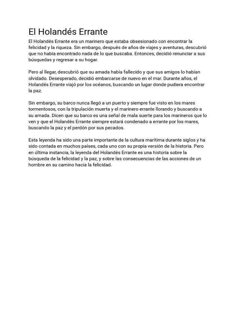 El Holandés Errante | PDF