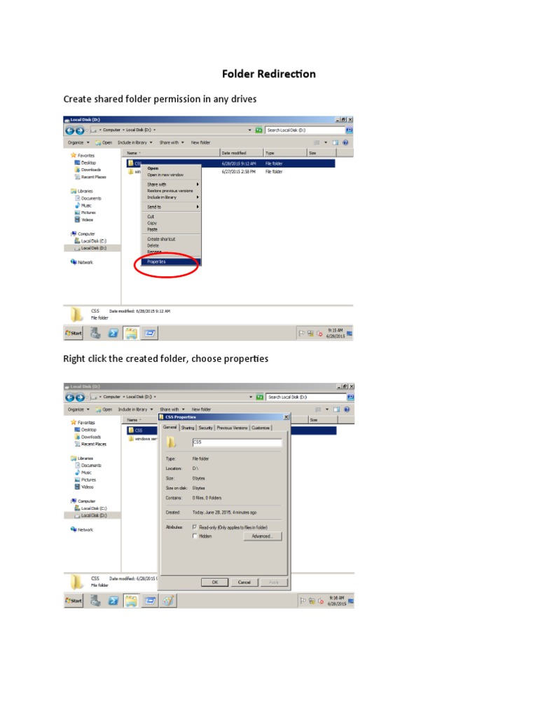Folder Redirection | PDF | Group Policy | Utility Software