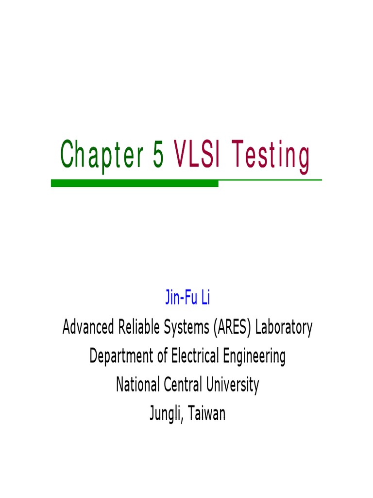 Vlsi Testing Pdf Digital Electronics Design