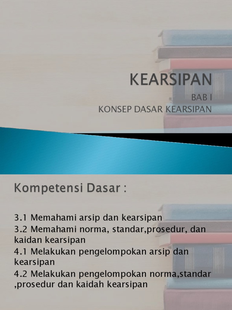 'PPT KEARSIPAN' Bab 1 | PDF