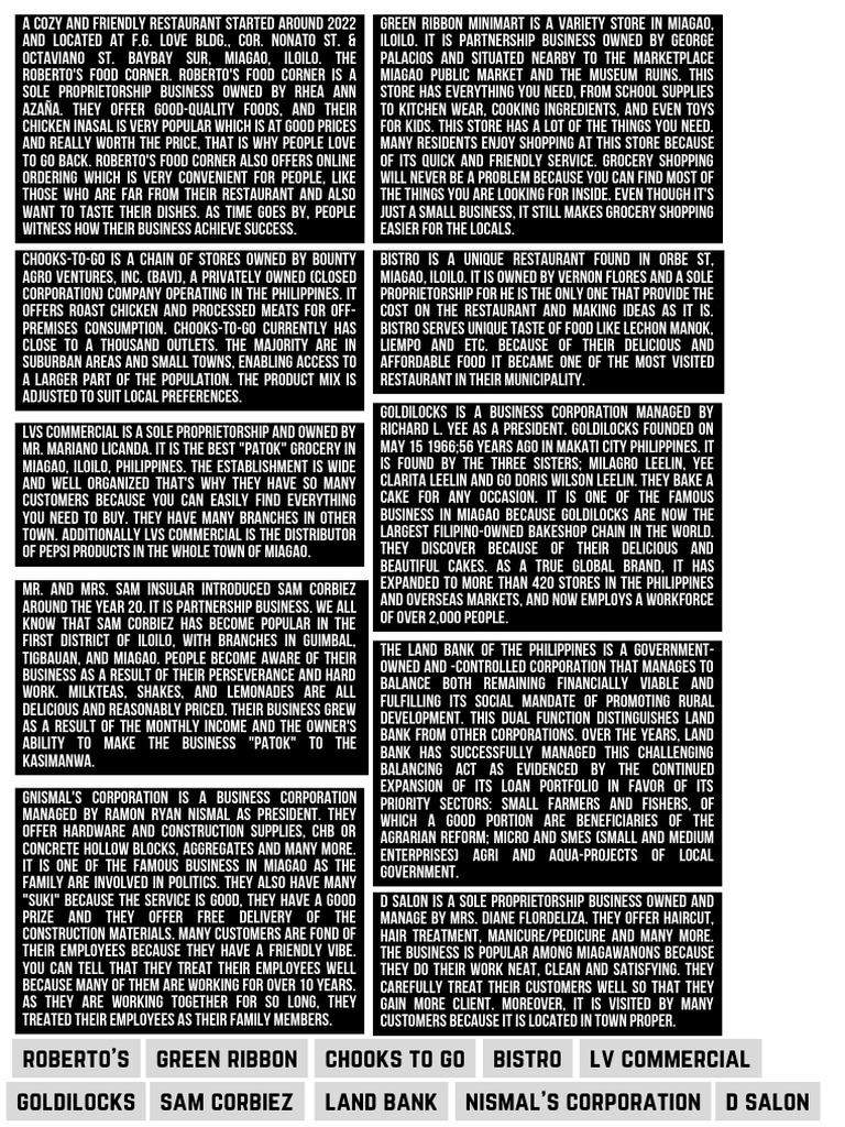 Roberto's Green Ribbon Chooks To Go Bistro LV Commercial Goldilocks Sam ...