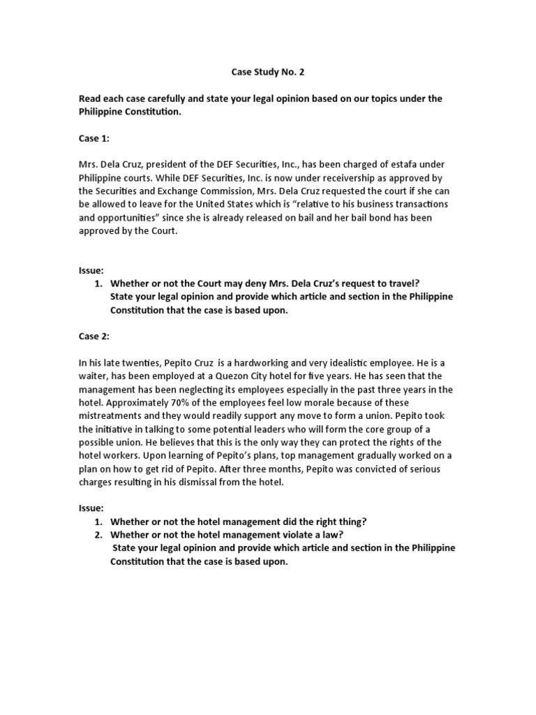 LEGASTH Case Study No. 2 | PDF | Complaint | Justice