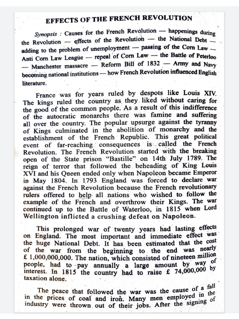 Effects of French Revolution | PDF