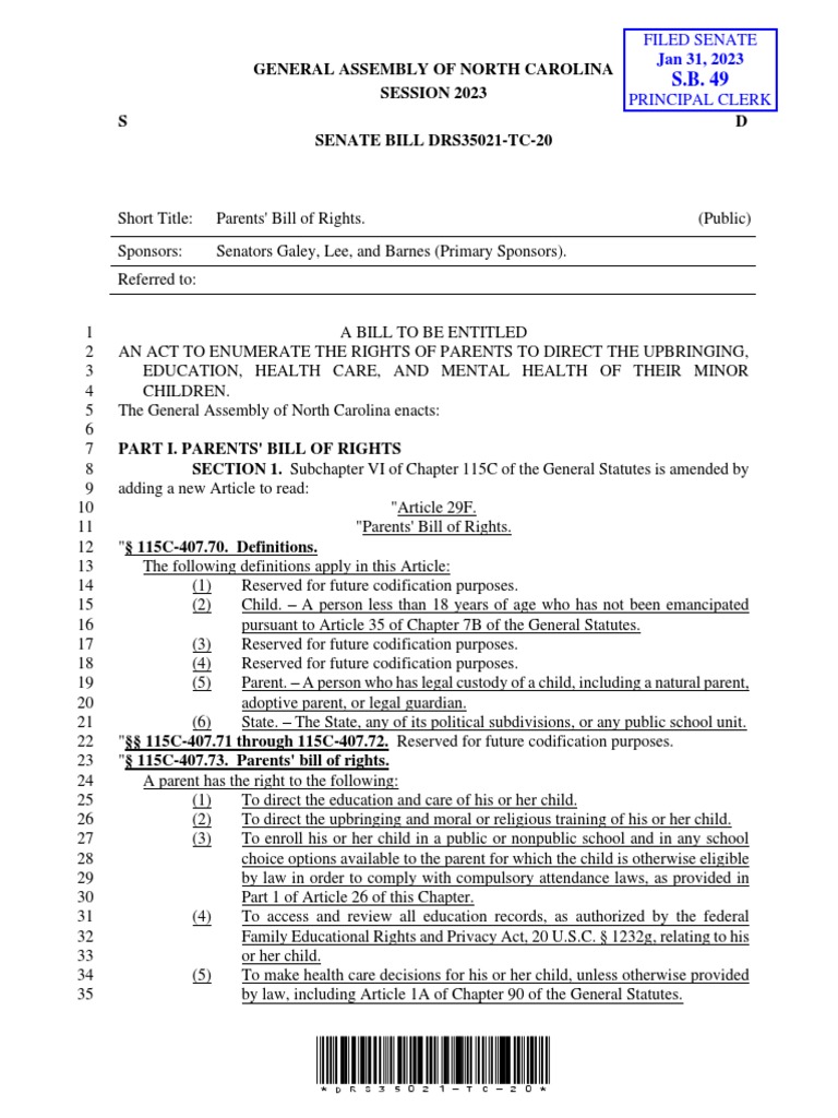 Senate Bill 49 | PDF