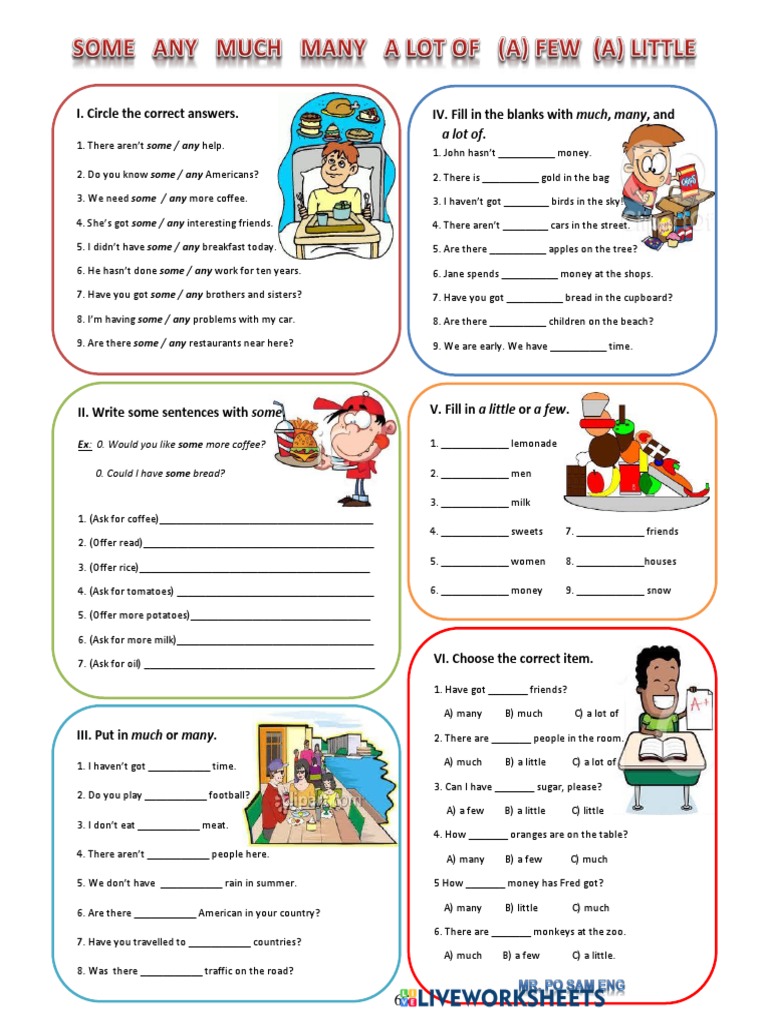 Exercises on Some and Any Usage | PDF