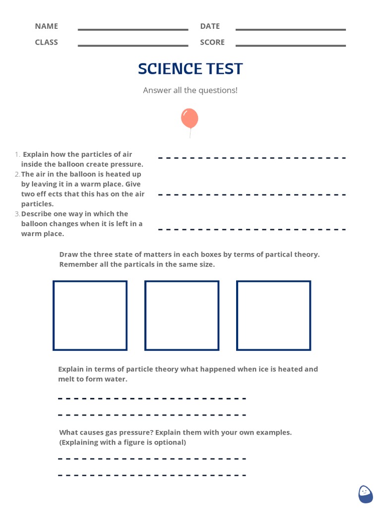 Sceince Test Y8 Unit6 | PDF