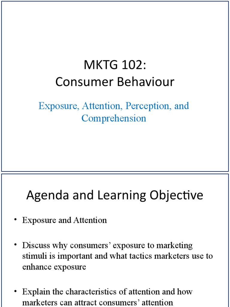 Week 4 Exposure, Attention, Perception, and Comprehension | PDF ...