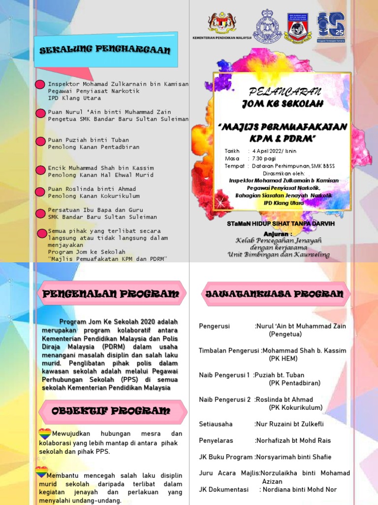 Buku Program Jom Ke Sekolah2022 | PDF