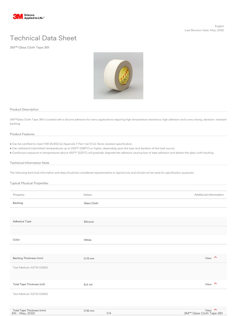 3M™ Glass Cloth Tape 361 - 20230131 | PDF | Legal Liability | Legal Remedy