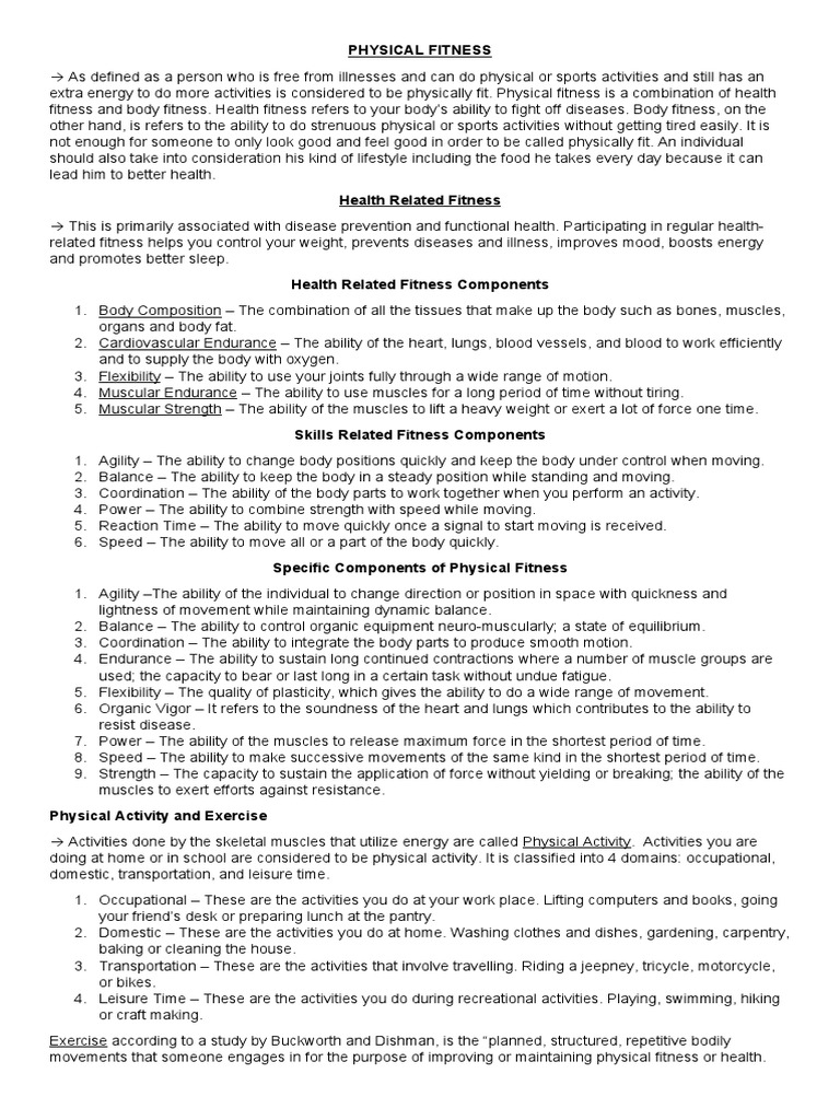 Grade 12 Physical Education | PDF | Physical Fitness | Behavior