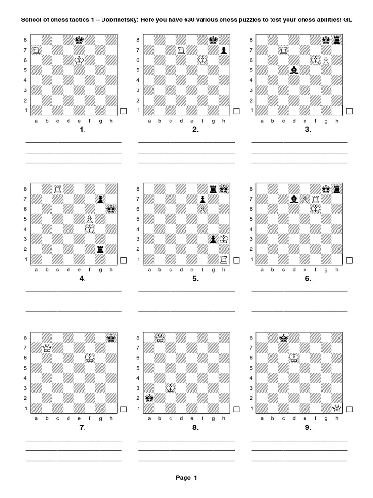School of Chess Tactics 1 | PDF | Gaming | Games Of Mental Skill