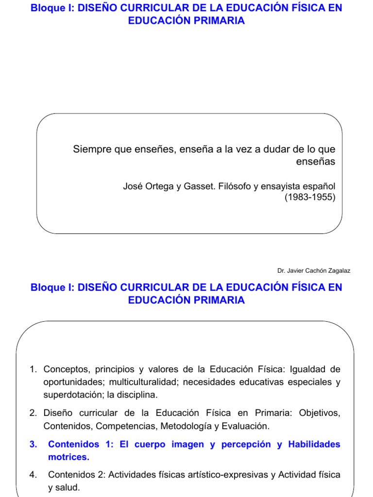 TEMA 3.el Cuerpo Imagen y Percepci N y Habilidades Motrices BLANCO ...