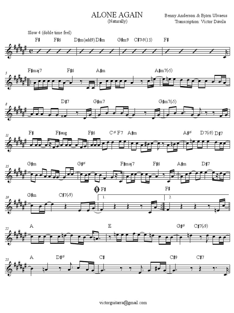Alone Again (Versión Original) - VICTOR | PDF