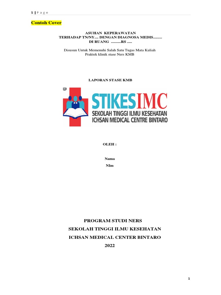 Contoh Laporan Ners Stase KMB Terbaru | PDF