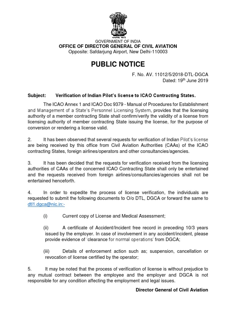 PN - Verification of Licence (June2019) | PDF