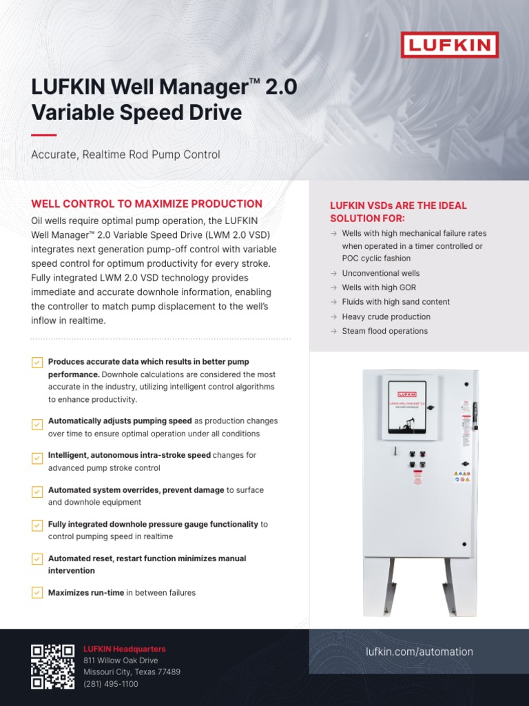 007A Lufkin Well Manager 2.0 VSD Web | PDF | Pump | Mathematical ...
