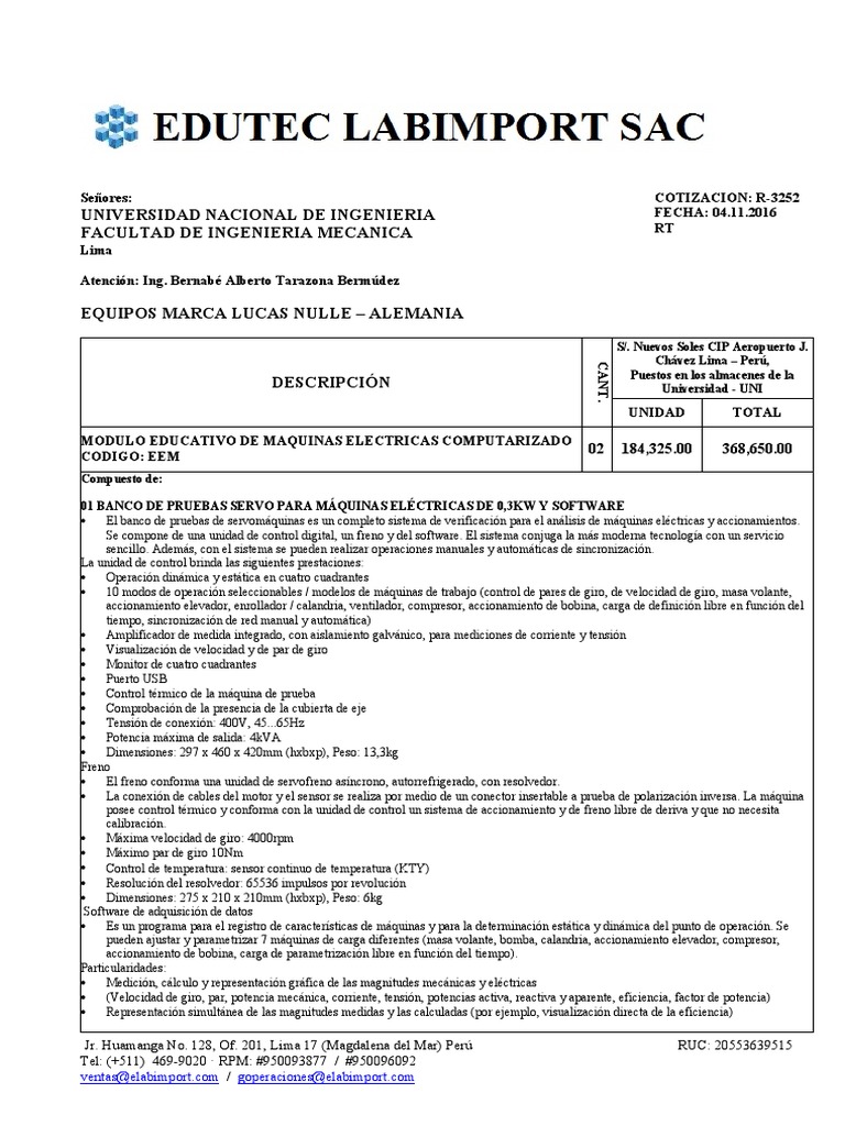 Equipos Marca Lucas Nulle | PDF | Corriente eléctrica | Generador eléctrico