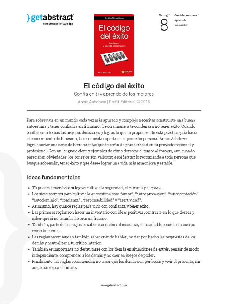 LIbro El Codido Del Exito | PDF | Autoestima | Metafísica de la mente