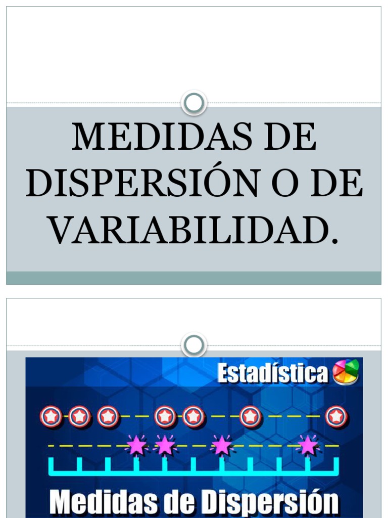 Medidas de Dispersión o de Variabilidad | PDF | Dispersión estadística ...