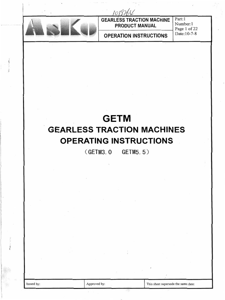 ASKO Gearless | PDF | Electric Motor | Elevator