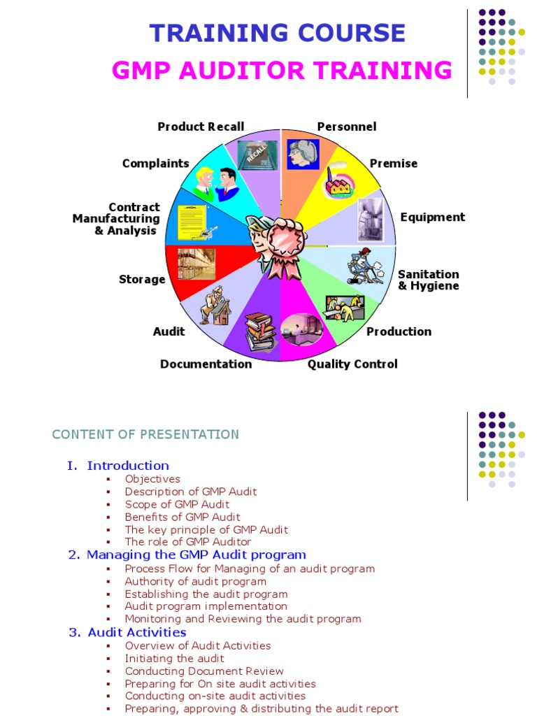 GMP Auditor Training Presentation | PDF | Audit | Quality Assurance