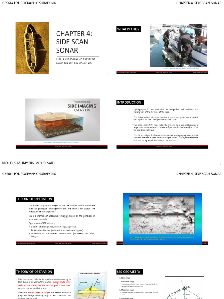 GSS614 - CHAPTER 4 - Side Scan Sonar | PDF | Sonar | Applied And Interdisciplinary Physics