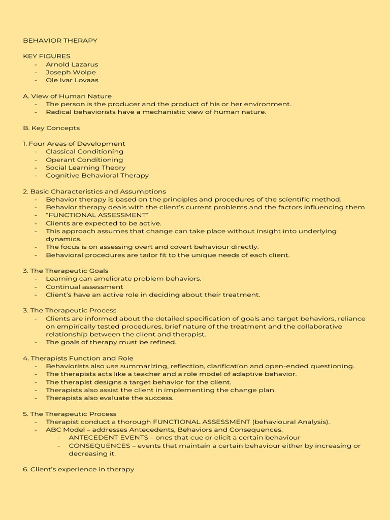 Behavior Therapy | PDF | Behaviour Therapy | Psychotherapy