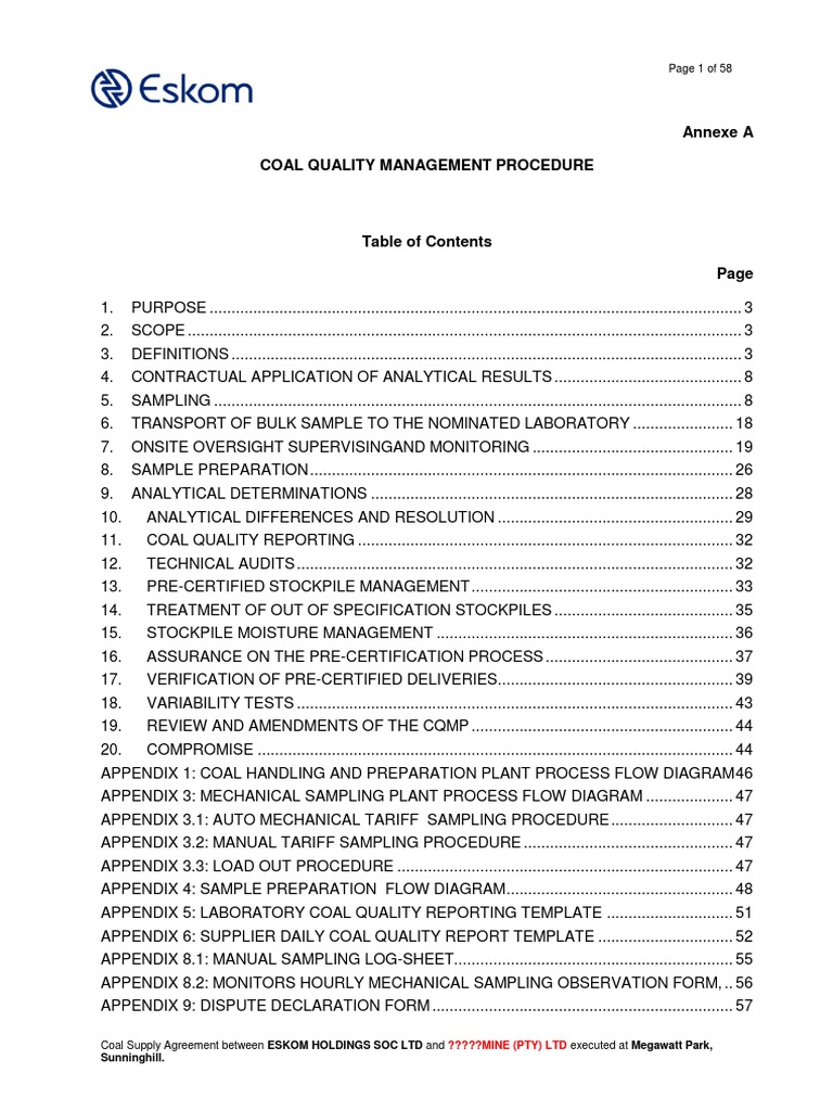 Coal Quality Management Procedure Guide | PDF | Coal