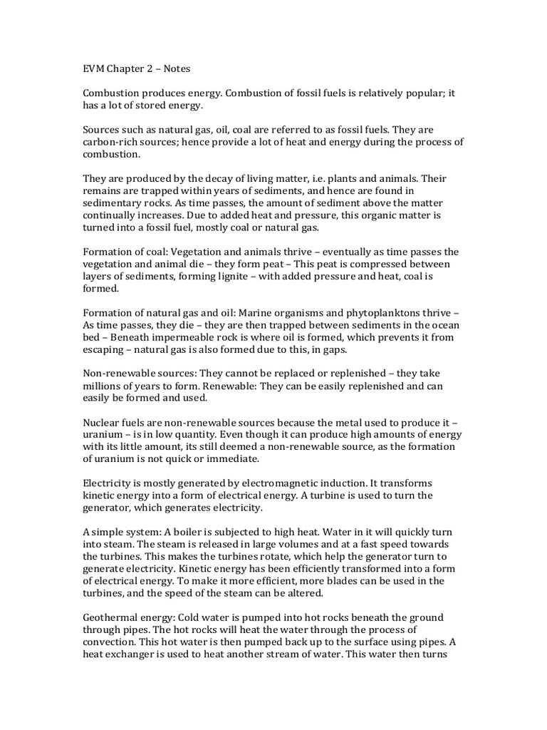 EVM Chapter 2 - Notes | PDF | Energy Development | Efficient Energy Use