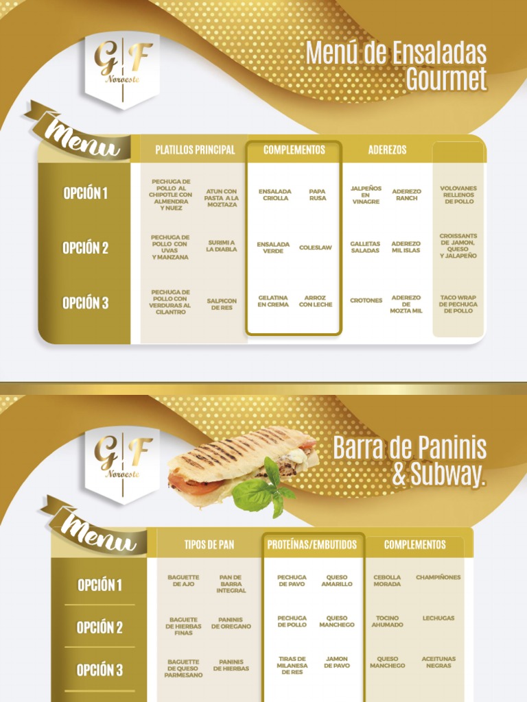Menus | PDF