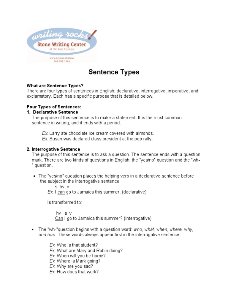 Sentence Types | PDF