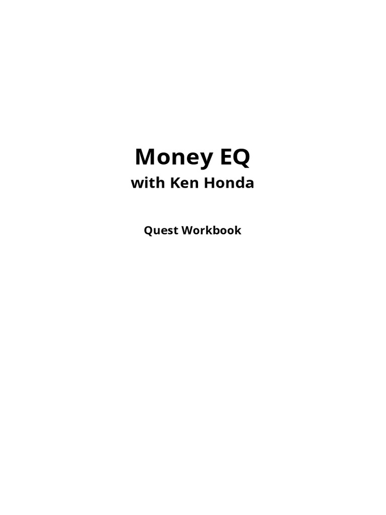 Money EQ Workbook with Ken Honda | PDF | Family | Psychological Trauma
