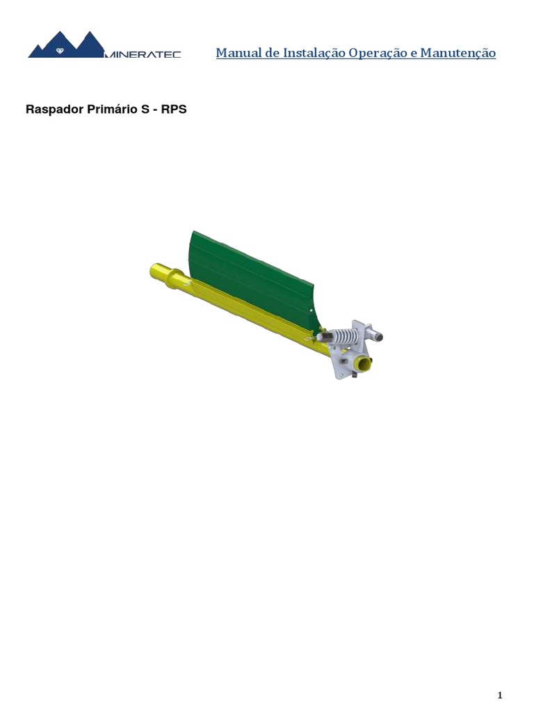 Manual Raspador Primário S | PDF | Parafuso | Engenharia Mecânica