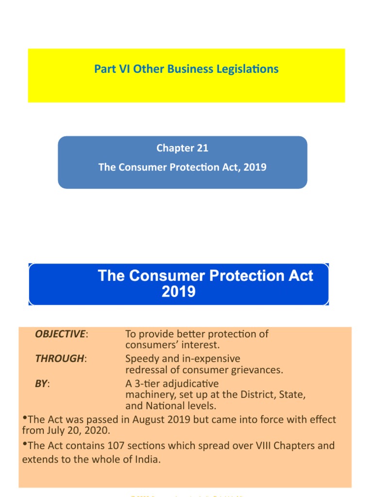 Consumer Protection Act, 2019 | PDF | Consumer Protection | Alternative Dispute Resolution