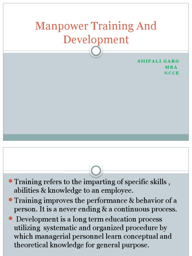 Manpower Training and Development | PDF | Human Resources | Employment