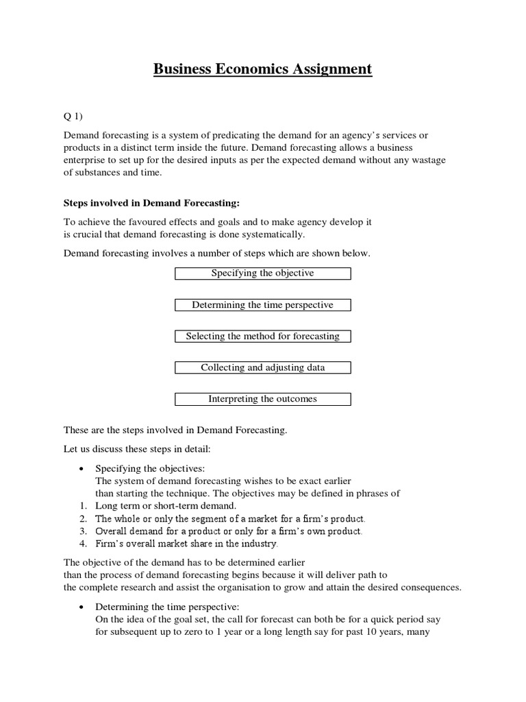 Business Economics Assignment | PDF | Elasticity (Economics) | Price Elasticity Of Demand