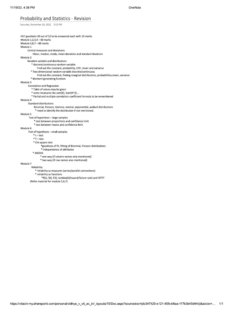 Statistics Revision Pdf 7808