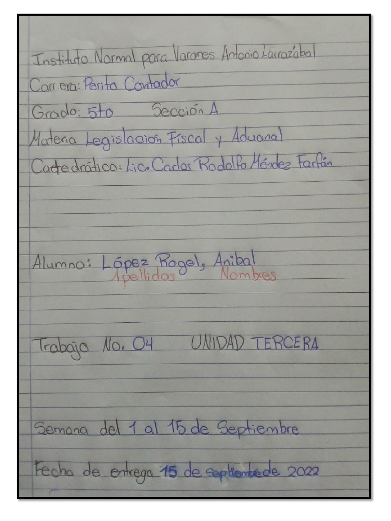 Guia 04 Legislacion Fiscal y Aduanal 5to Pca | PDF